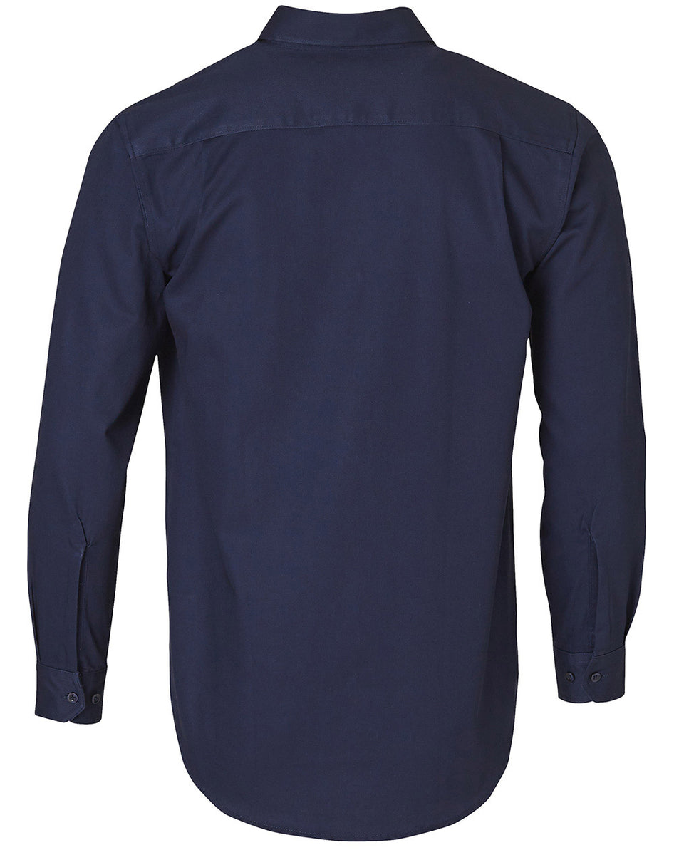 Cotton Drill Long Sleeve Work Shirt – Trademates Workwear